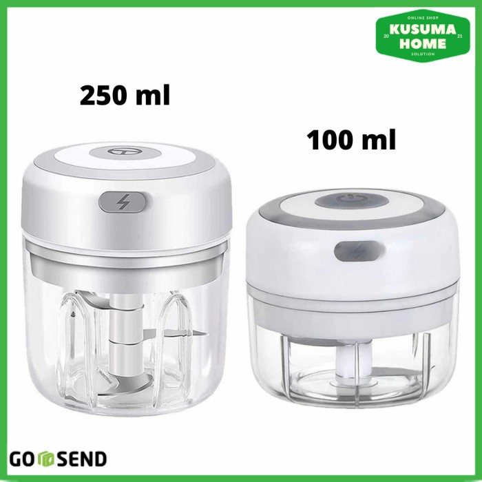 Jual Blender Mini Elektrik Hand Chopper Garlic Pemotong Bawang Bumbu ...