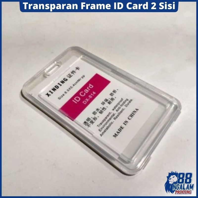 Jual Frame ID Card TRANSPARAN Depan Belakang / Holder 2 sisi / Casing ...