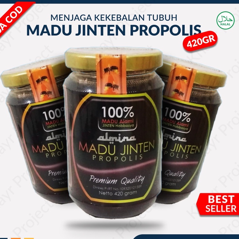 Jual Madu Jinten Propolis Almina Al Mina 420 gr | Madu Hitam Sumatra ...