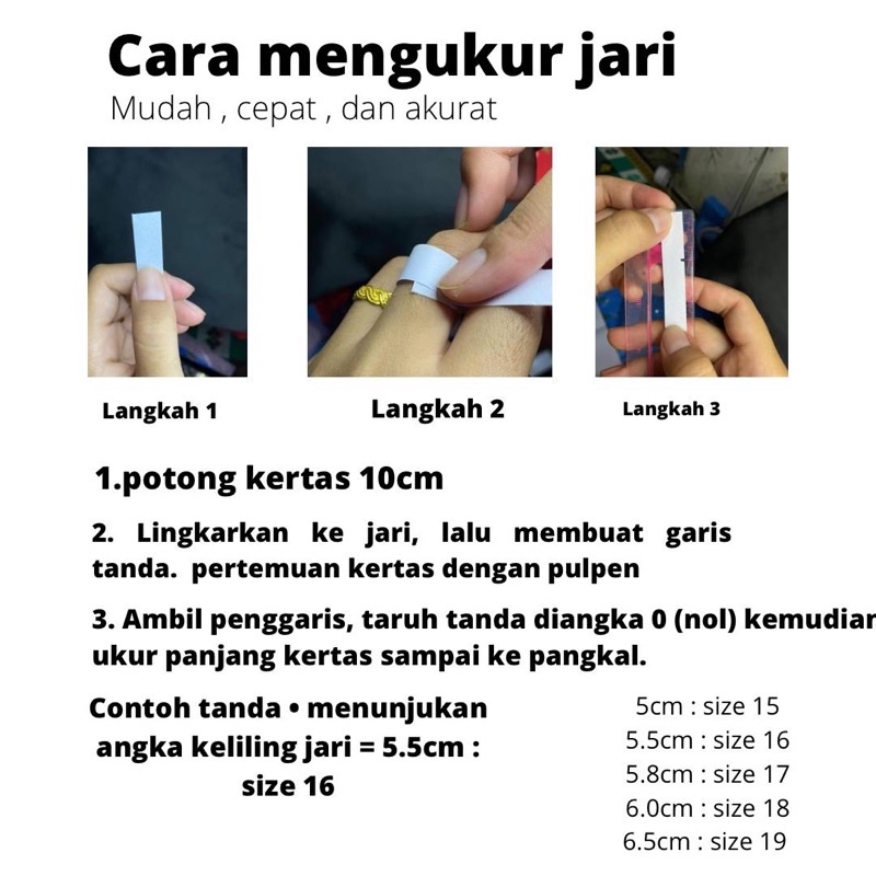 Jual cara ukur jari | Shopee Indonesia