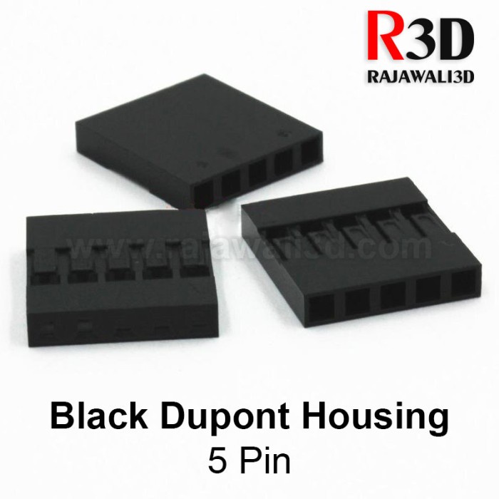 Jual Dupont Housing 2.54mm Head Plastic Shell Pin Header Jumper 5Pin ...