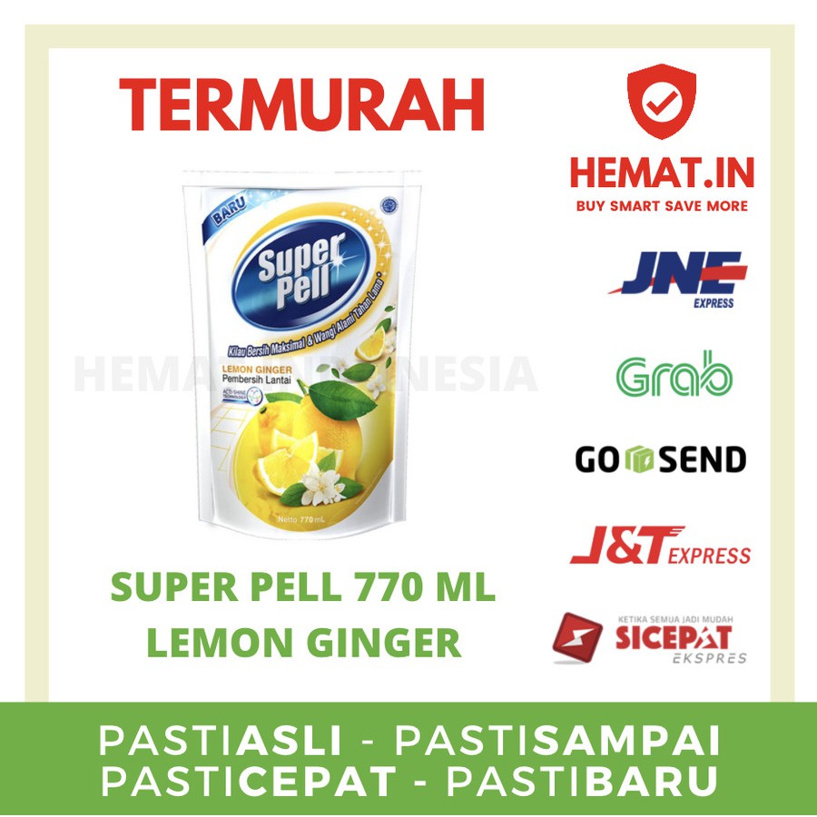 Jual SUPER PELL 770 ML 770ML SUPERPEL KARBOL LANTAI CAIRAN PEL LEMON ...