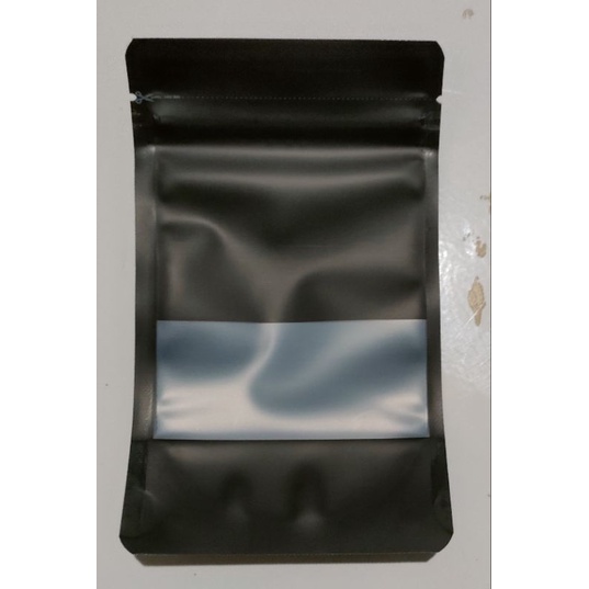 Jual standing pouch plastik hitam / kemasan kopi / kemasan masker ...