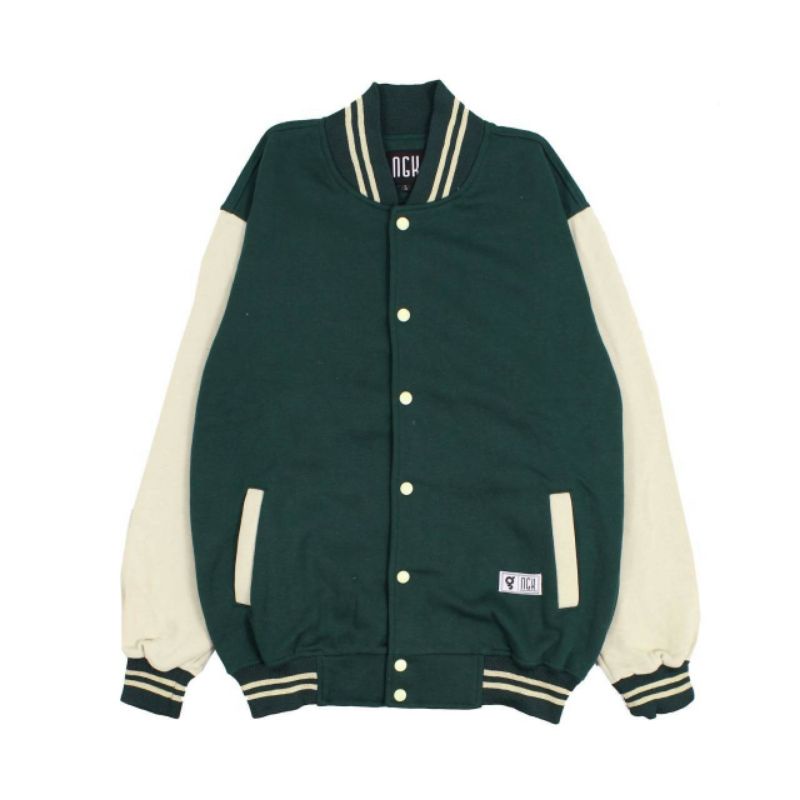Jual Jaket Varsity Polos Pria dan Wanita Premium | Shopee Indonesia