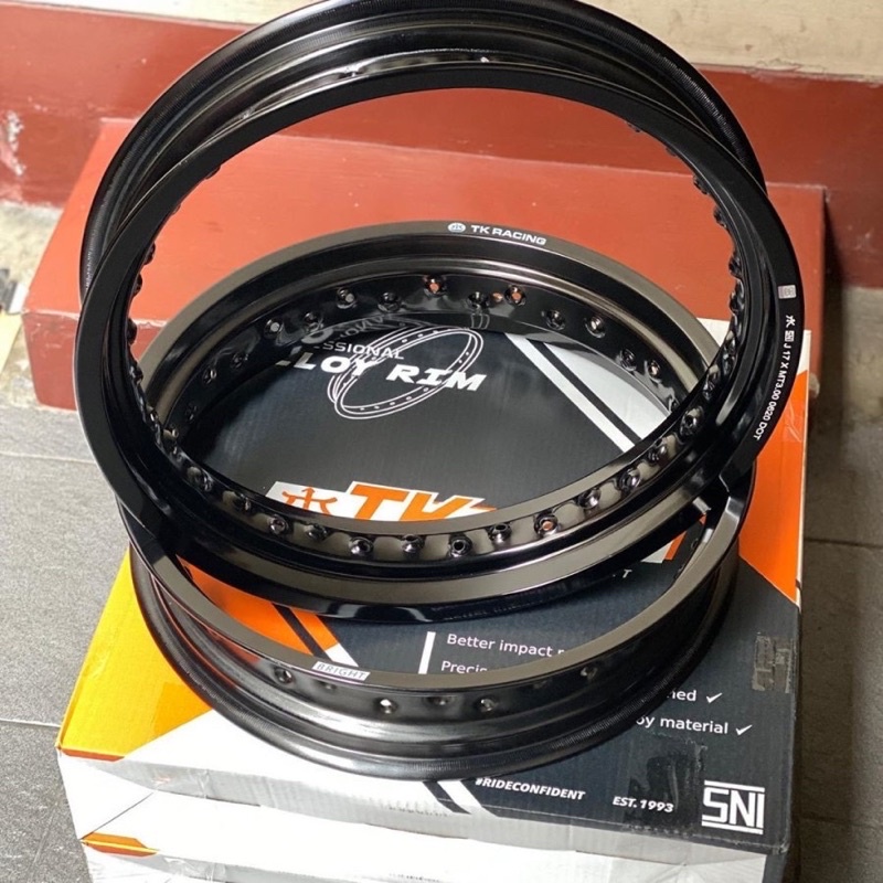 Jual VELG TK RACING RING 17 300 350 HOLE 36 BLACK KLX CRF WR SUPERMOTO ...