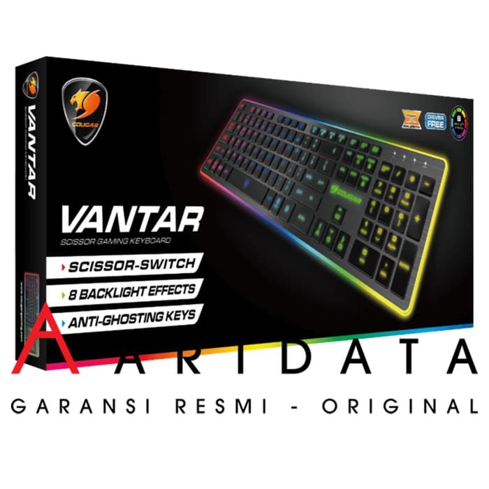 Jual JUAL Cougar Gaming Membrane Keyboard Vantar 8 Colors Backlight ...