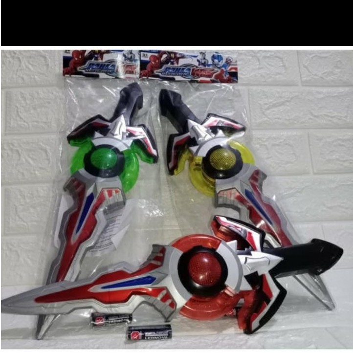 Jual mainan pedang ultraman mainan pedang light saber ultraman orb ...