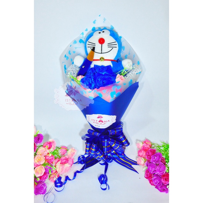 Jual WISUDA-BONEKA- BUKET BONEKA DORAEMON BUKET BUNGA HADIAH WISUDA ...