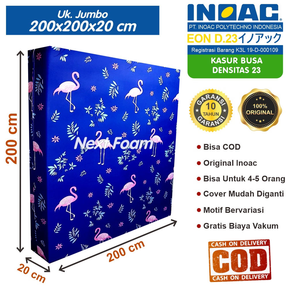 Jual Kasur Busa Inoac Ukuran Jumbo 200x200x20 cm Tebal 20 cm EON D23 ORIGINAL INOAC Garansi 10 ...