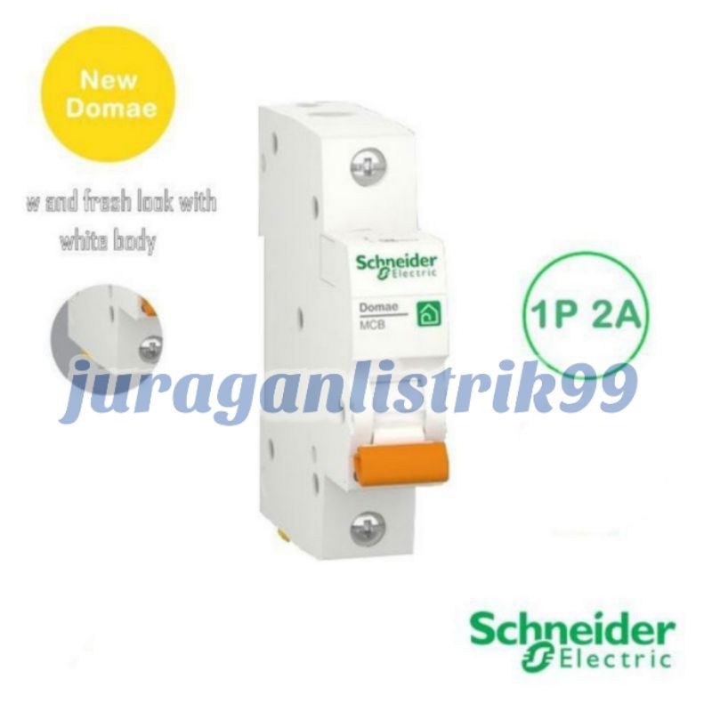 Jual SCHNEIDER MCB Domae 1P 2A / 4A / 6A / 10A / 16A / 20A / 25A / 40A | Shopee Indonesia