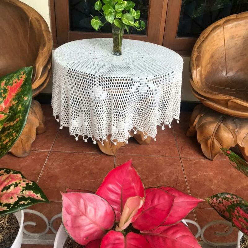 Jual taplak meja bulat rajut -+D150cm | Shopee Indonesia
