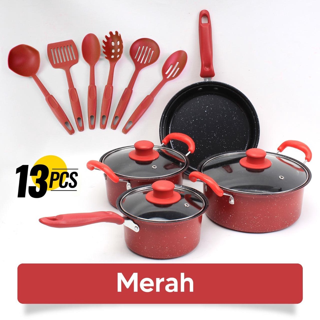 Jual Bebehome Peralatan Masak Lengkap 13 Pcs dalam 1 set | Cookware ...
