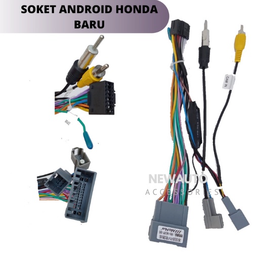 Jual kabel soket PNP head unit android honda baru Brio Mobilio BRV CRV ...