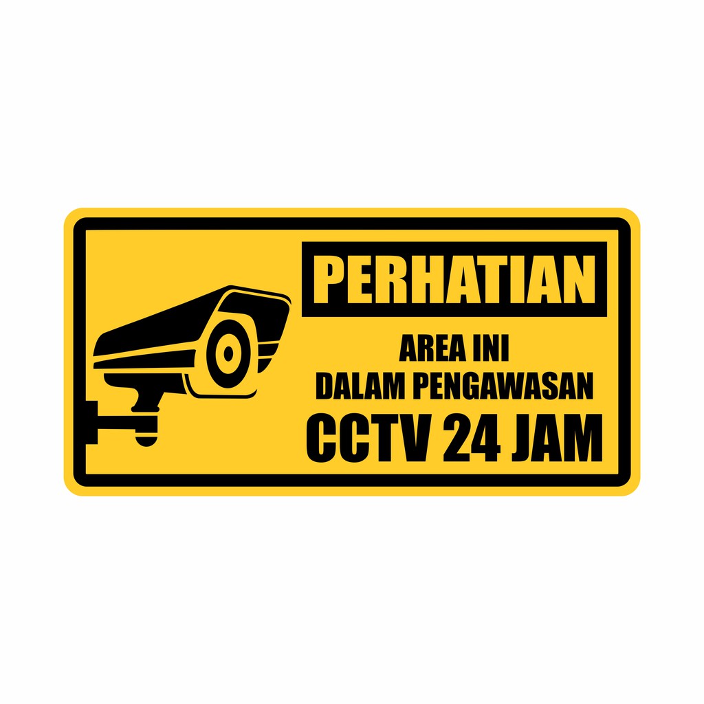 Jual Rambu Sign CCTV Area Dalam Pengawasan CCTV 30cm x 15cm Akrilik ...
