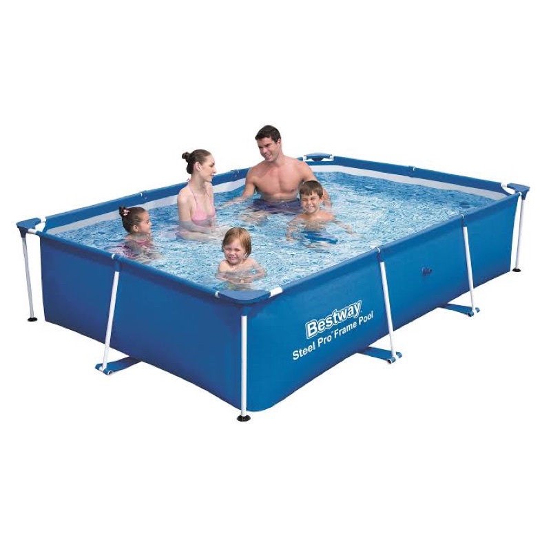 Jual bestway steel pro rectangular pool / kolam renang anak | Shopee ...