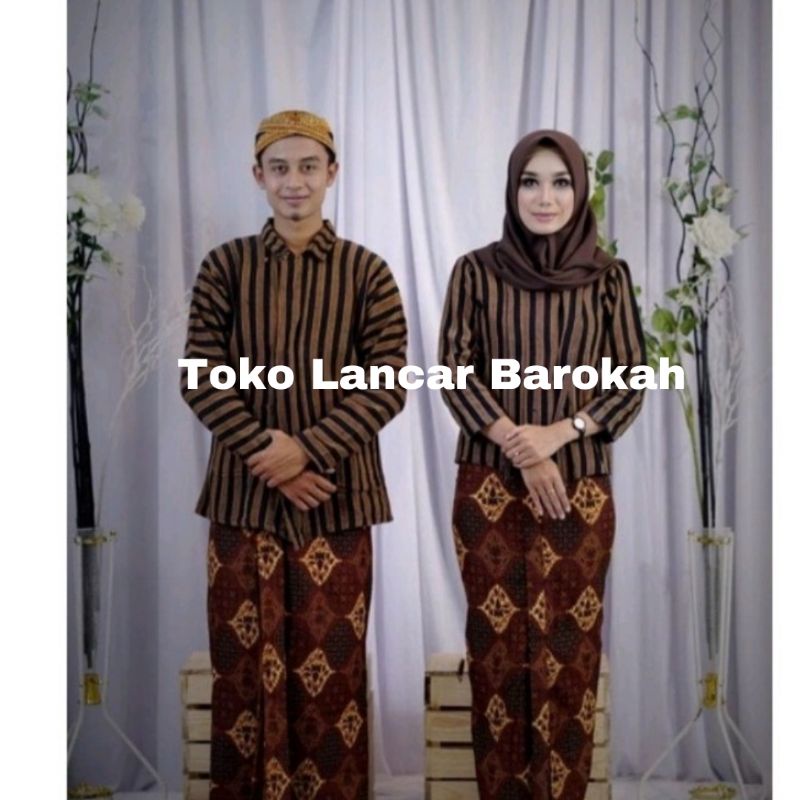 Jual PAKAIAN ADAT KHAS JAWA ANAK LURIK TRADISIONAL | COUPLE BAJU SURJAN ...
