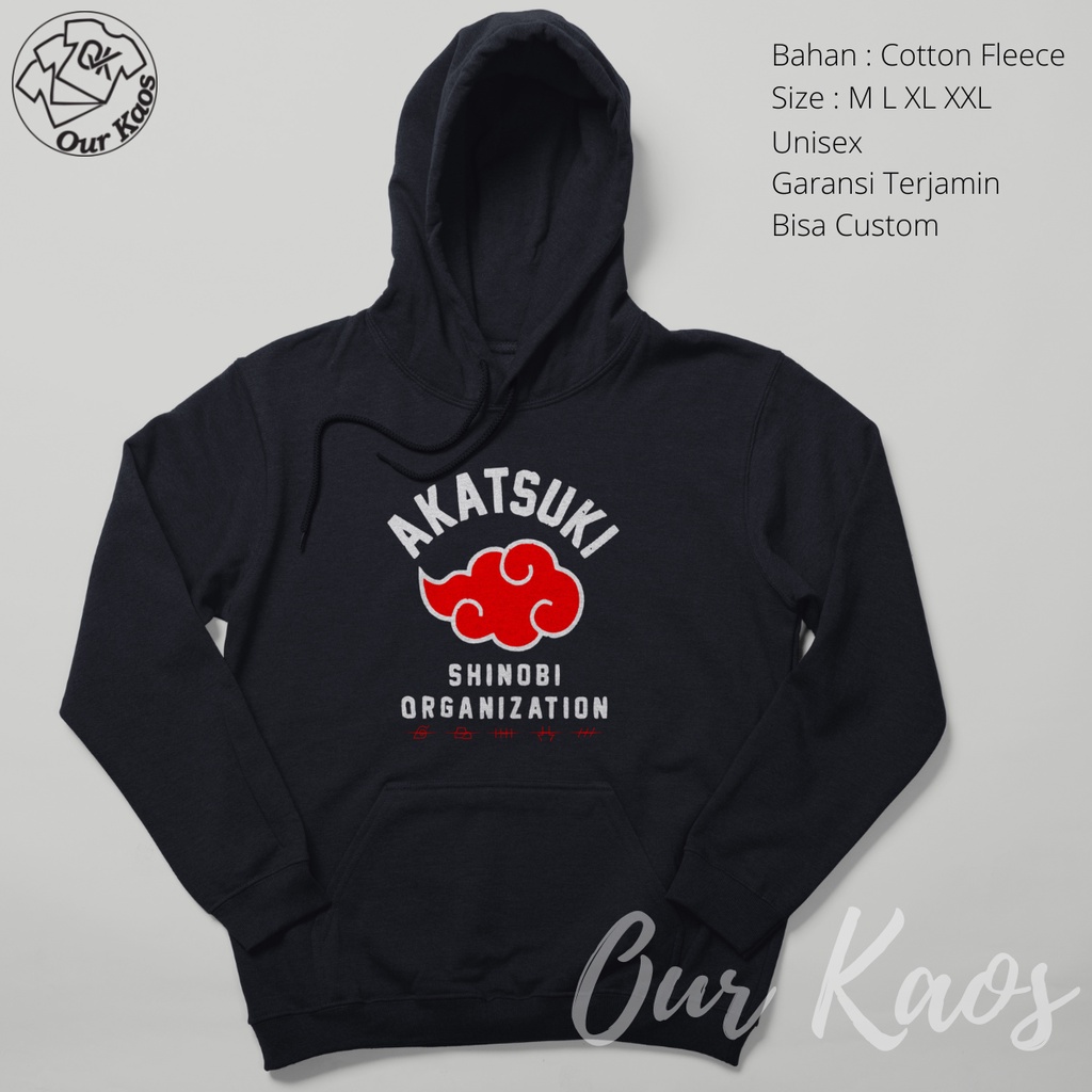 Jual Hoodie Anime Naruto Akatsuki Logo Shinobi Organization Boruto ...