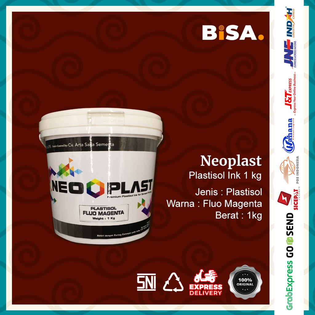 Jual TINTA SABLON PLASTISOL NEOPLAST FLUO MAGENTA 1KG | Shopee Indonesia