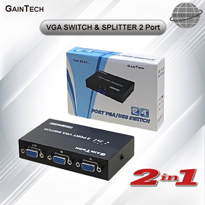 Jual VGA Switch & Splitter 2 Port - Splitter Switch VGA 2 port | Shopee Indonesia