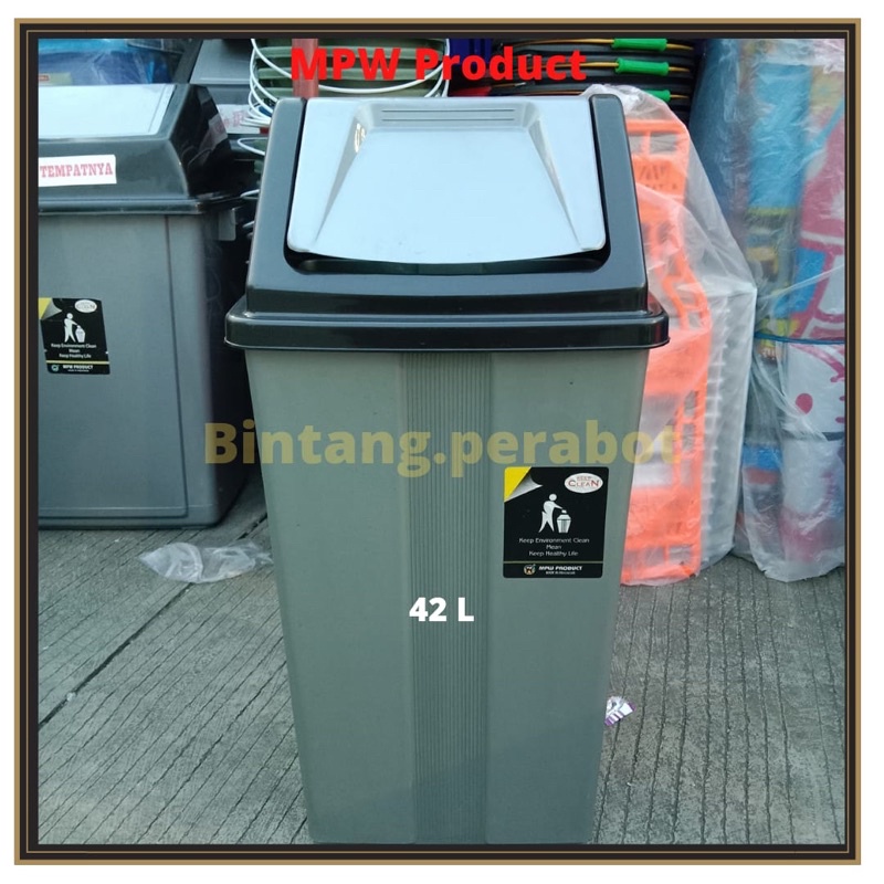 Jual MPW PRODUCT - Tempat Sampah MPW Abu Silver 5L 10L 15L 20L 42L 65L 100L / Tong Sampah ...