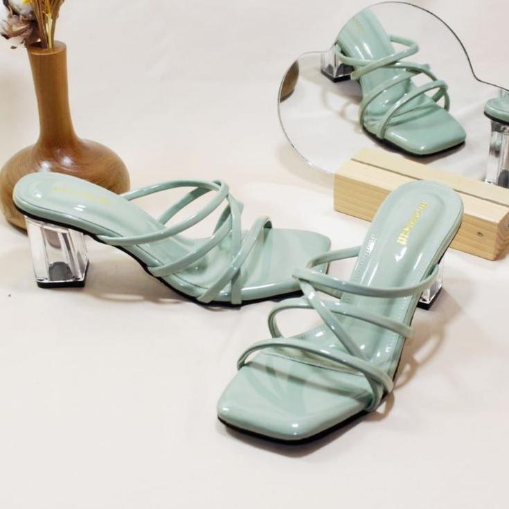 Jual code Bb0B5 Heels Kaca Wanita Premium Elisha Strap HS 59 | Shopee ...
