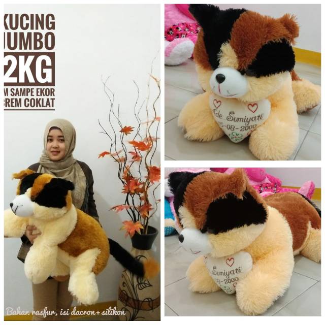 Jual BONEKA KUCING BESAR BONEKA HEWAN BESAR BONEKA KUCING JUMBO BONEKA ...