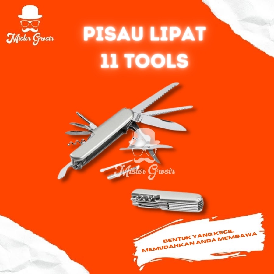 Jual Pisau Lipat Serbaguna Alumunium Knife 11 Tools | Shopee Indonesia