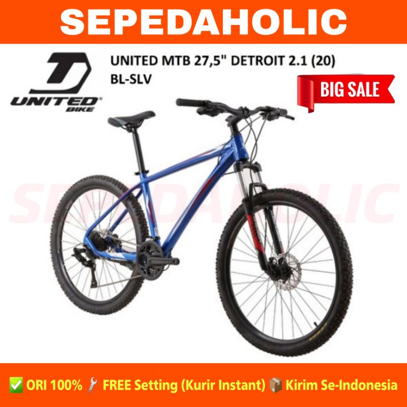 Jual Sepeda Gunung MTB UNITED DETROIT 2.1 Ukuran 27.5 Inch Alloy 27 ...