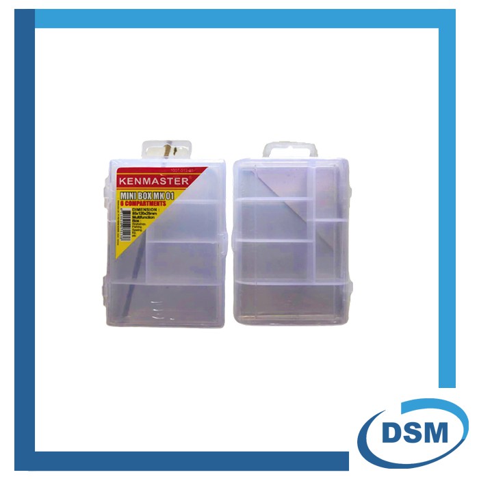 Jual KENMASTER MK 01 - MINI TOOL BOX PLASTIK 6 SLOT KOTAK KOMPONEN ...