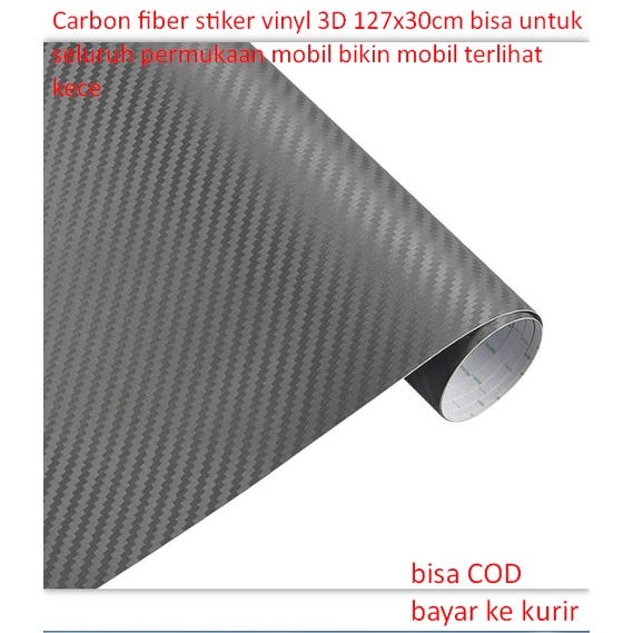 Jual Carbon fiber stiker vinyl 3D 127x30cm multifungsi bisa untuk ...