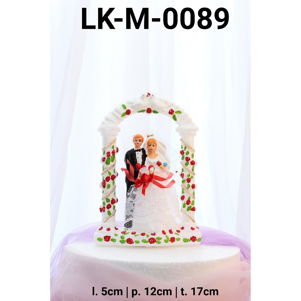 Jual LK-M-0089 Topper Pengantin Lokal pengantin Pilar renda yamama ...