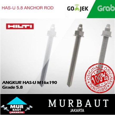 Jual ANGKUR HILTI HAS U M16 x 190 Grade 5.8 | Shopee Indonesia