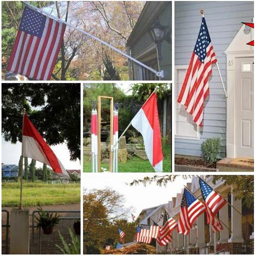Jual Flag Pole Tiang Bendera Sisa Ekspor Murah Usa Amrik 1.5M Flag Pole ...