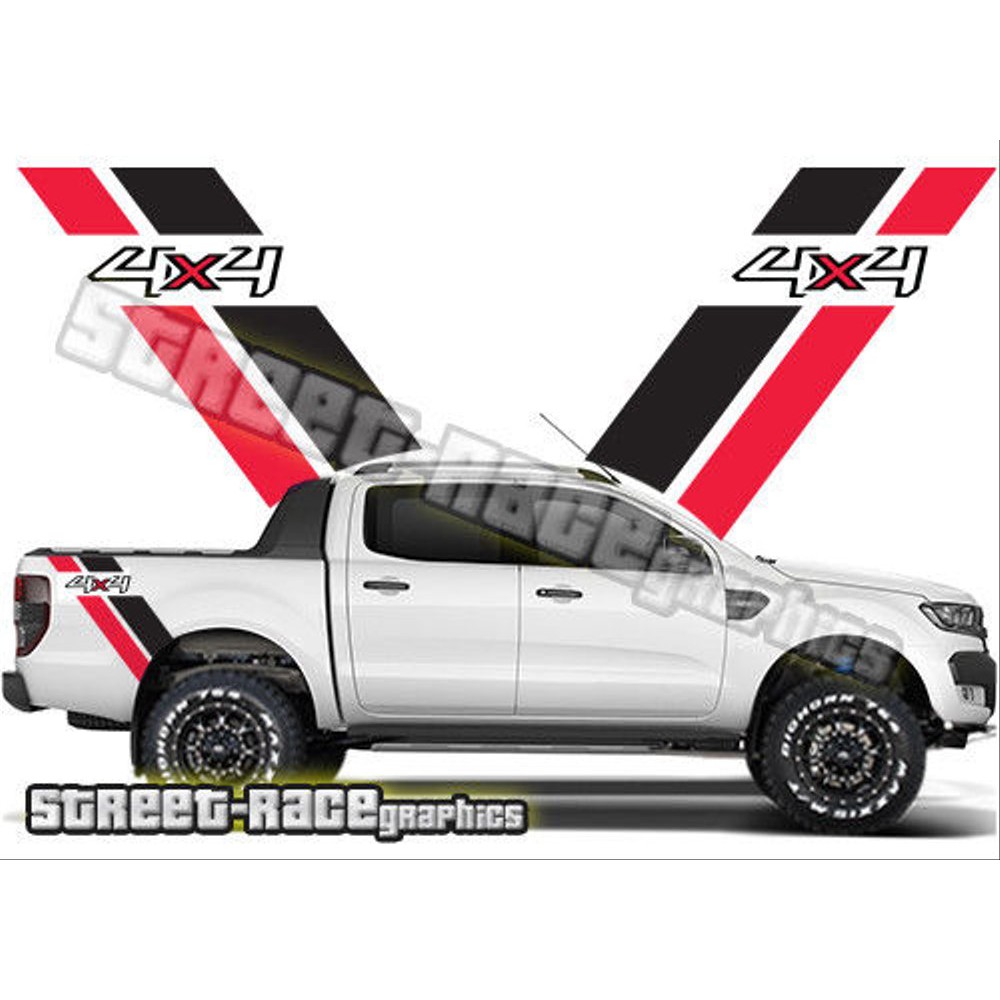 Jual sticker stiker 4x4 sticker off road 4x4 sticker mobil 4x4 2 warna ...