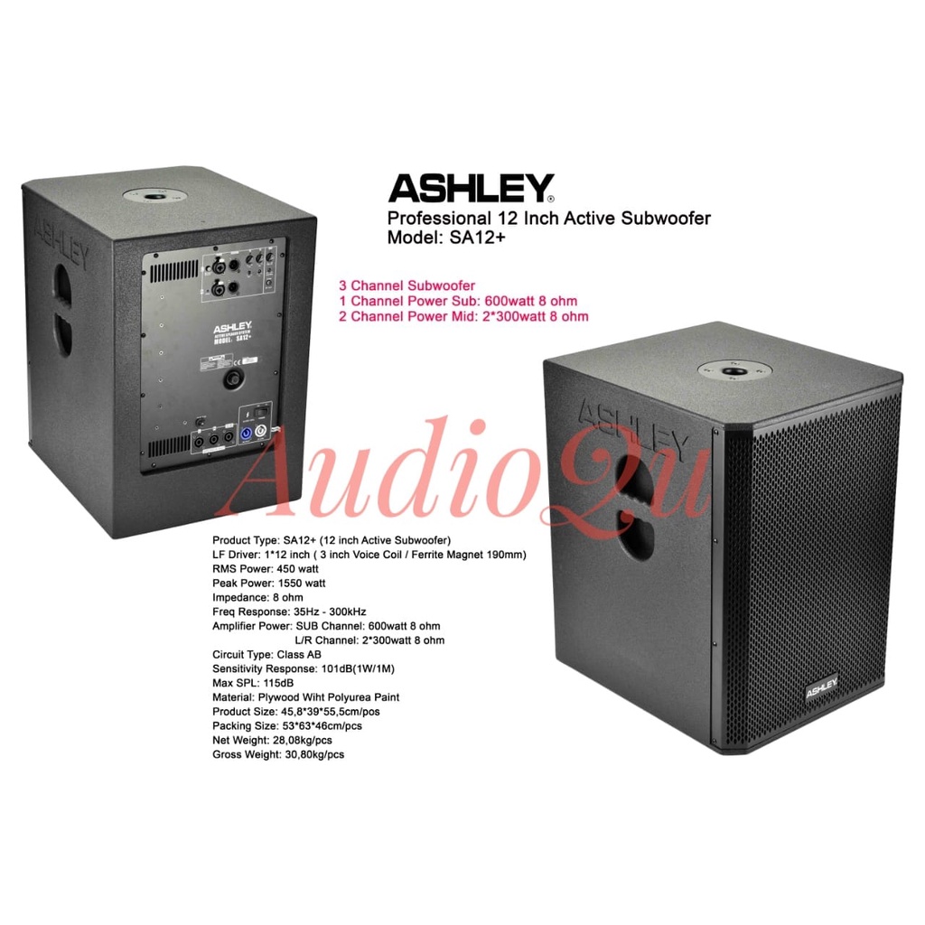 Jual Subwoofer Aktif Ashley SA12+ / SA 12+ Original 12 inch | Shopee ...