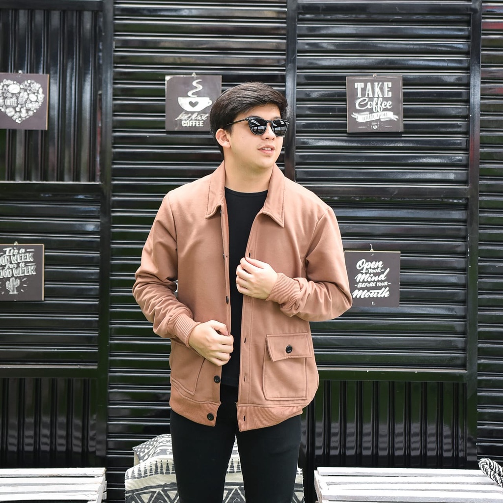 Jual NOUSKA - RAIHAN JAKET Pria Wanita Couple Polos Kancing Jacket Hudi ...