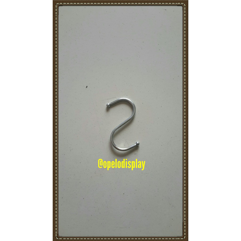 Jual Gantungan Huruf S Besi Crome / Letter S Crome / Pengait Besi S ...
