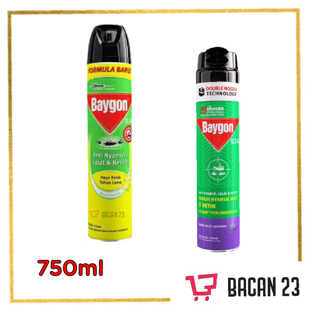 Jual Baygon Aerosol ( 750 ml ) (Lavender - Citrus Fresh ) / Baygon ...