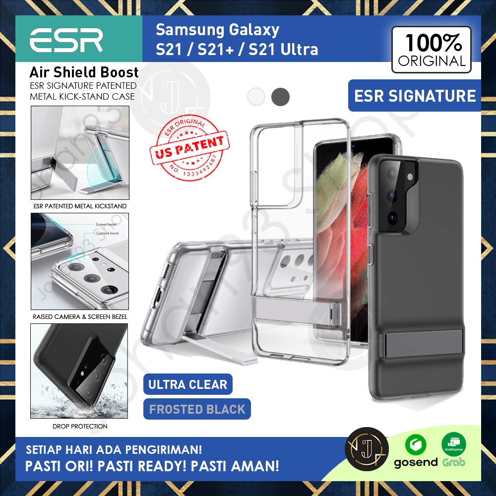 Jual ESR Case Samsung Galaxy S21 / Ultra / Plus Metal Kick-Stand Case Air Shield Boost | Shopee ...
