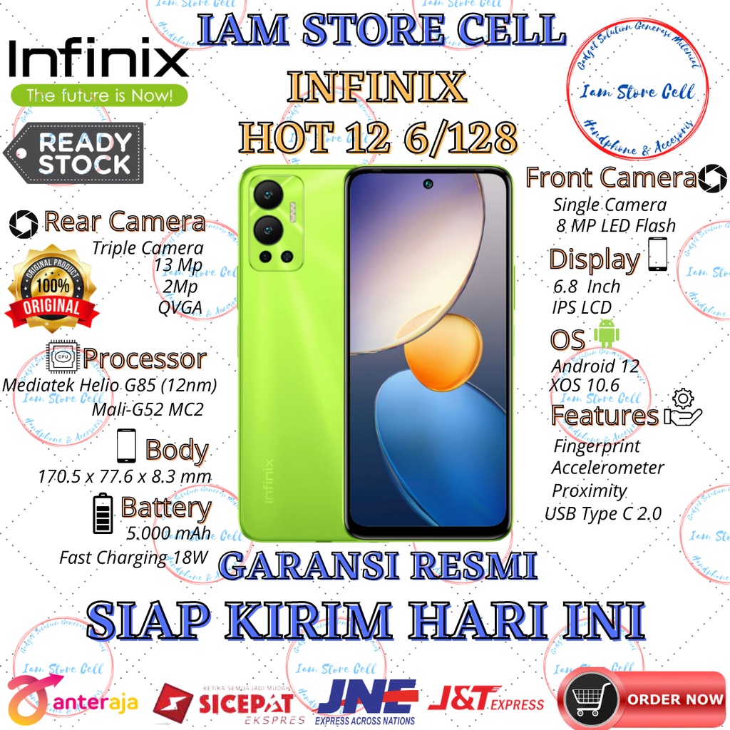 Jual Infinix Hot 12 6 128Gb + Hot 12 Pro NFC 8 128Gb Garansi Resmi NEW ...