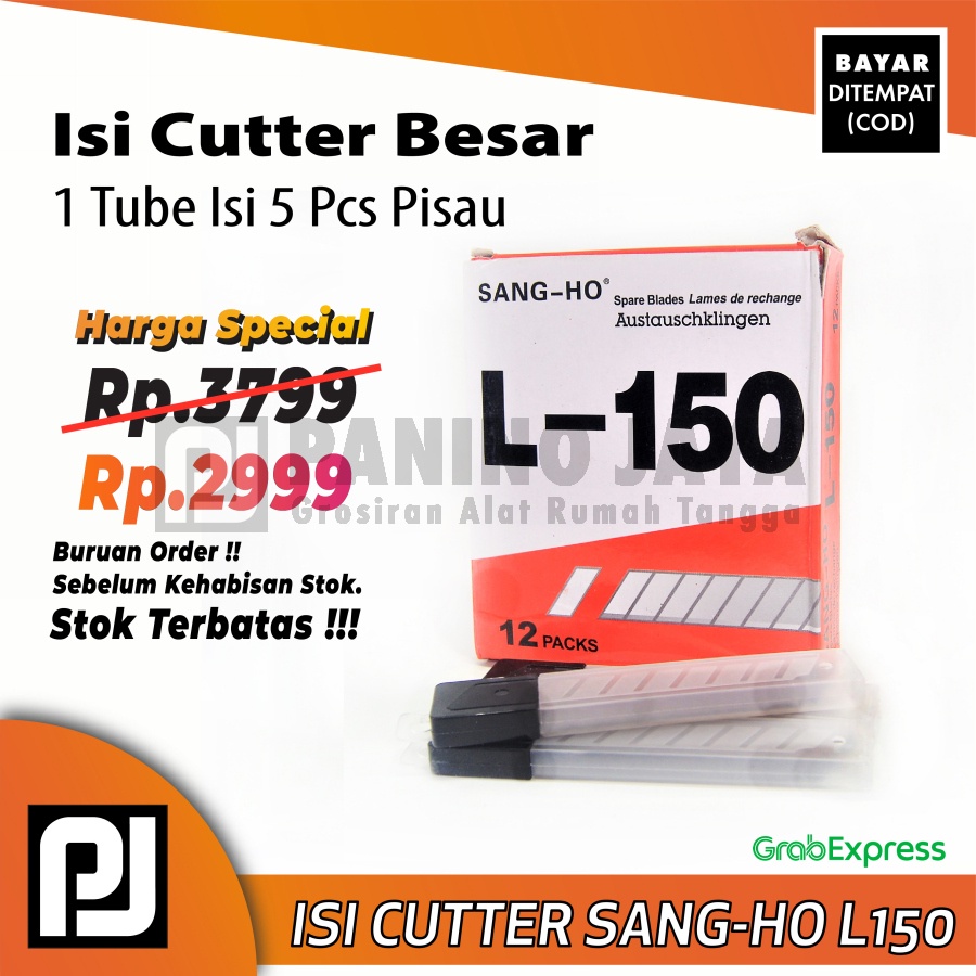 Jual (ISI CUTTER BESAR) SANG-HO L-150 ISI REFFIL KATER/ CUTTER / CUTER ...