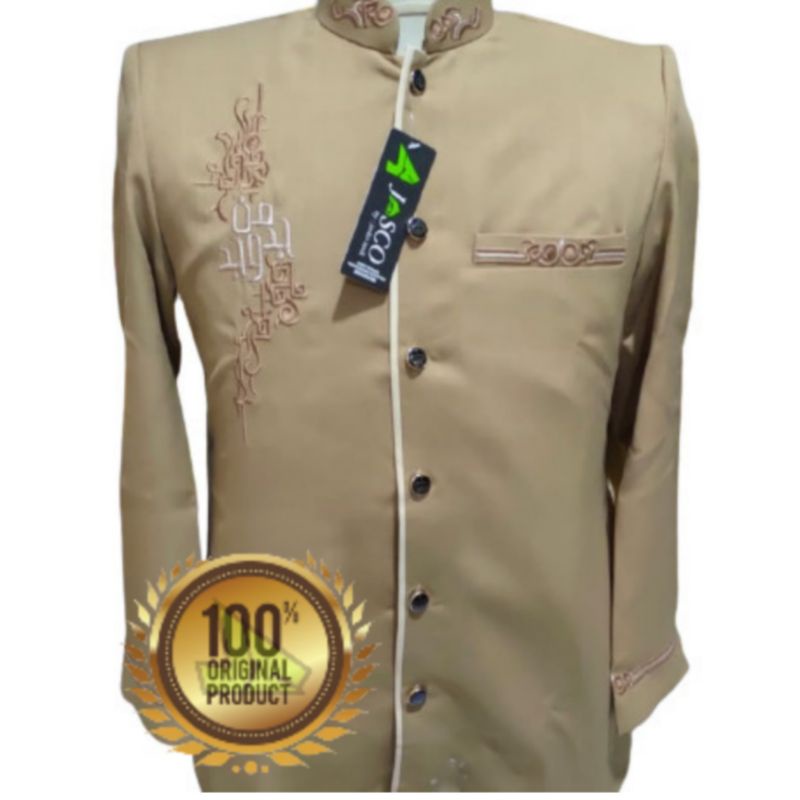 Jual Jasko (Jas Koko) Baju Koko bordir motif man Jadda wa Jadda fashion ...