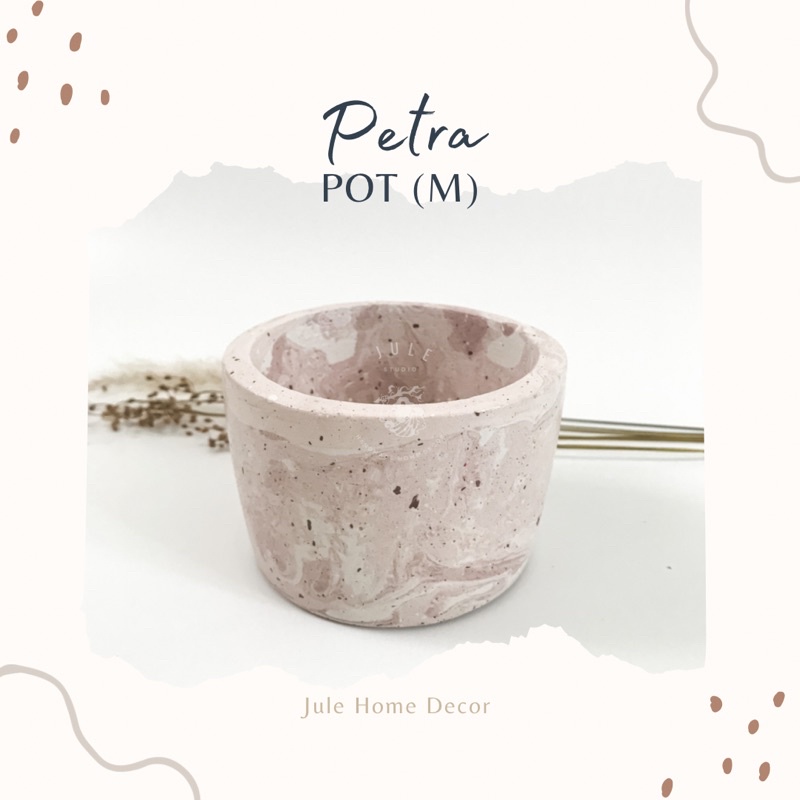 Jual PETRA POT (M) // concrete pot // pot semen // marble // handmade ...