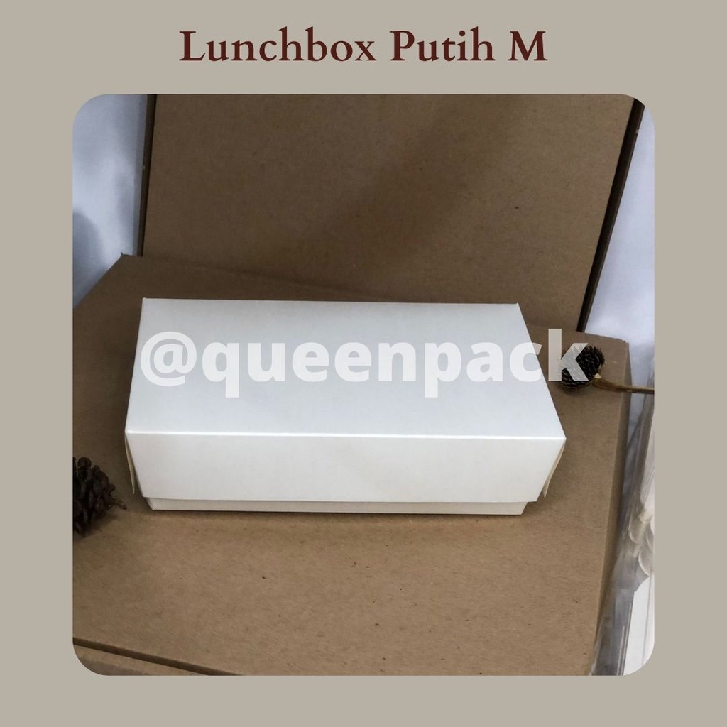 Jual KARDUS/BOX LUNCH BOX LEMBARAN PUTIH UK M KOTAK MAKAN/KARDUS MAKAN ...
