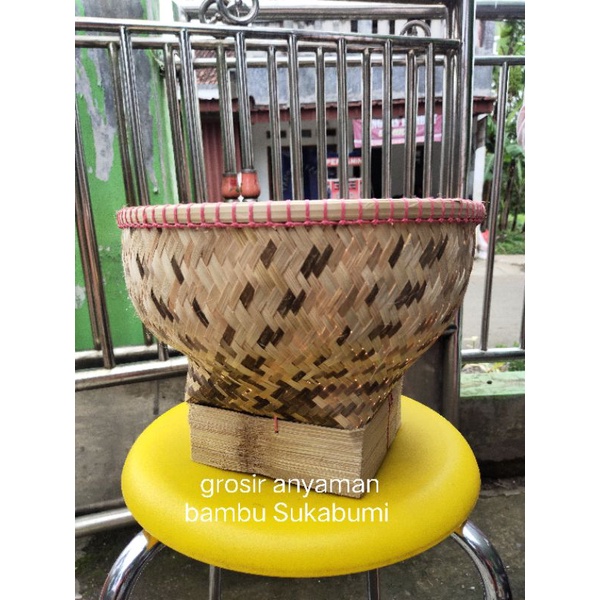 Jual bakul bambu 5 liter / boboko bambu 5 liter / tempat penyimpanan ...