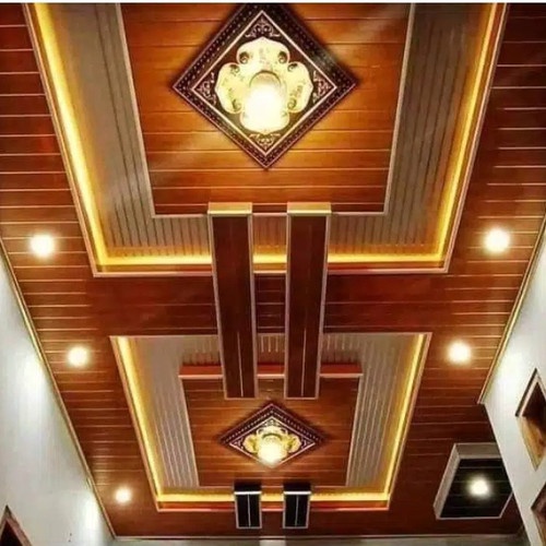 Jual Plafon pvc putih polos dan motif lebar 20cm tebal 8mm / lis plafon ...