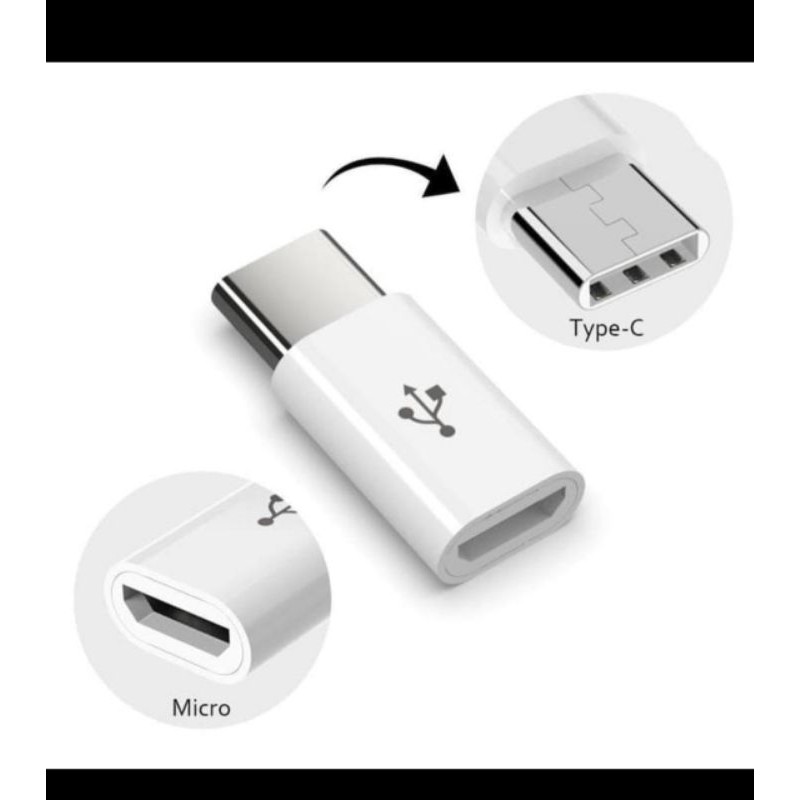 Jual Conveter Sambungan Micro To Type-C Plasik Converter Micro To Tipe ...