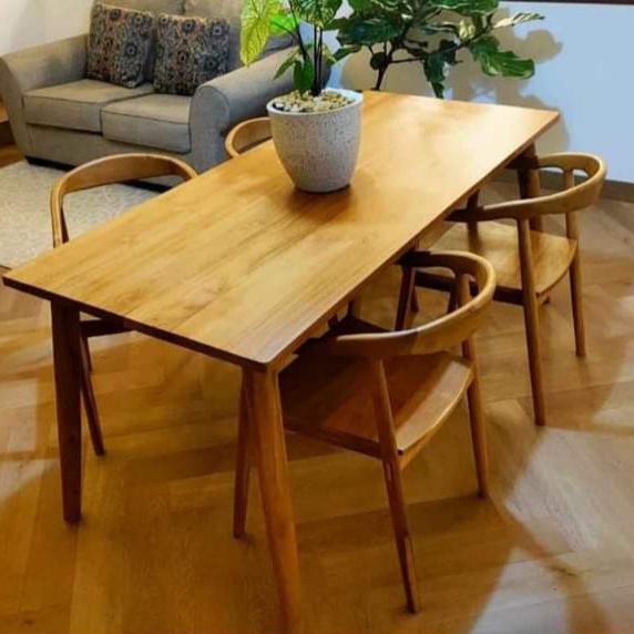 Jual MEJA MAKAN MINIMALIS / DINING SET MINIMALIS / SET MEJA MAKAN JATI ...