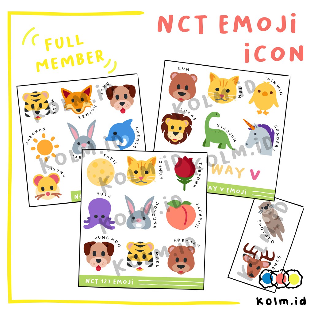 Jual STICKER EMOJI NCT 2020 FULL MEMBER NCT 127 NCT DREAM WAYV | Shopee ...