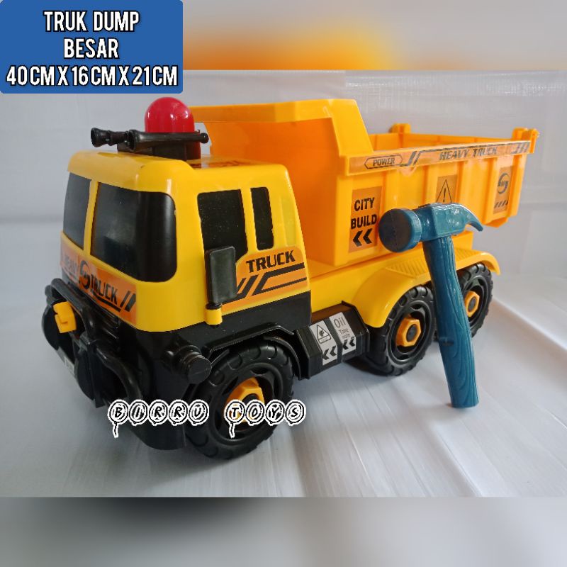 Jual Mainan Truk Dump Pasir Jumbo Besar - Kualitas Premium (Gratis Palu ...